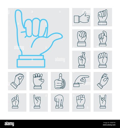 Hands Showing Sign Language Alphabet Stock Vector Images Alamy