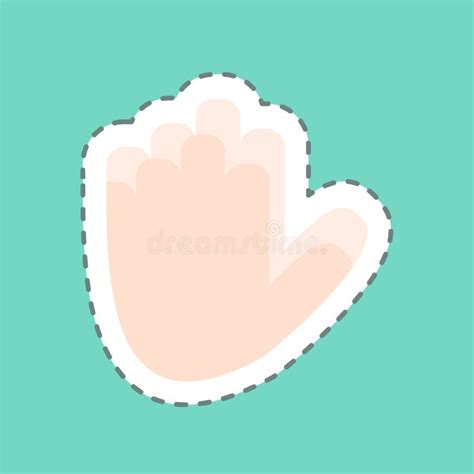 Sticker Line Cut Stop Suitable For Security Symbol Simple Design Editable Design Template