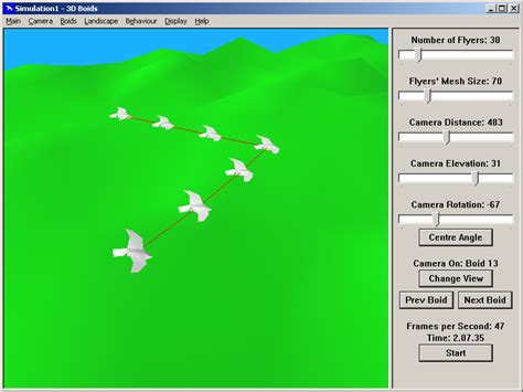 3d Boids Simulation Screenshots