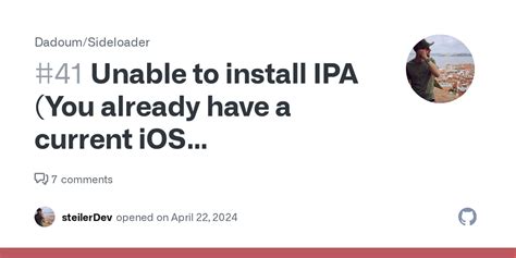 Unable To Install Ipa You Already Have A Current Ios Development