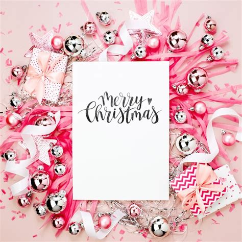 57000 Pink Christmas Cards Pictures