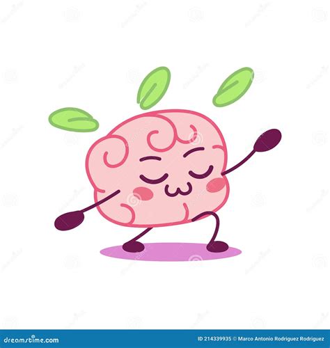 Happy Brain Cartoon Stock Vector Illustration Of Clipart 214339935