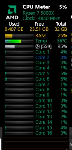 CPU Meter Temp Color Issue SilverAzide Gadgets GitHub