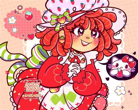 Art Strawberry Shortcake X Hello Kitty By Jaryarts On Deviantart
