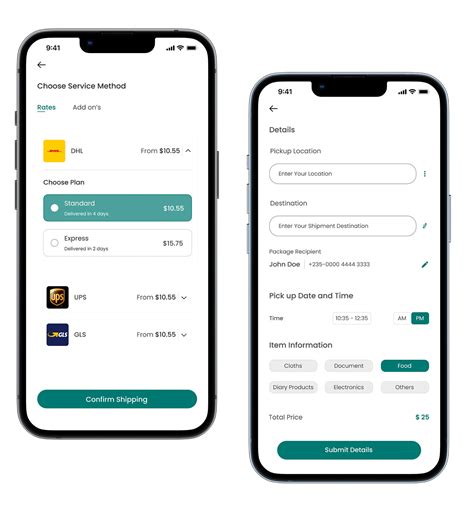 A Courier Shipping Application Ui Design Behance