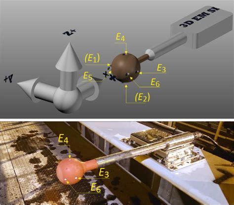 3d Em Probe Schematic Drawing And Installed On Steel Frame Download