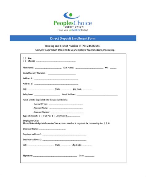 Free 8 Sample Social Security Direct Deposit Forms In Pdf Ms Word