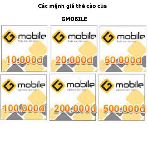 Thẻ cào điện thoại Gmobile miễn phí 50k 100k 200k Free Card SSL