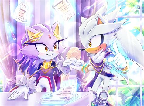 Blaze The Cat And Silver The Hedgehog By Elyoncat On
