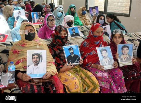 Karachi Pakistan June 8 2023 Relatives Of Missing Persons Are