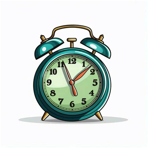 Alarm Clock 2d Vector Illustration Cartoon In White Backgr 30682801