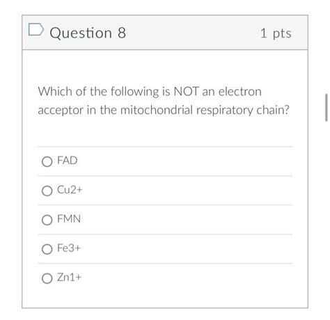 Solved D Question 7 1 Pts Which Of The Following