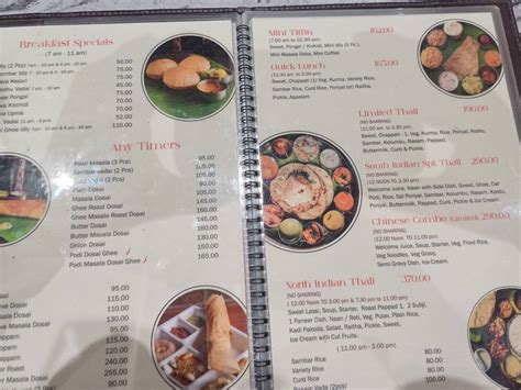 Menu At Sangeetha Veg Restaurant Medavakkam Chennai 7 491