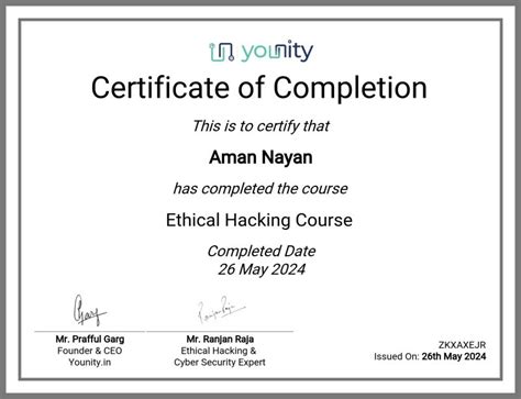 Completed Ethical Hacking Course By Aman Nayan Posted On
