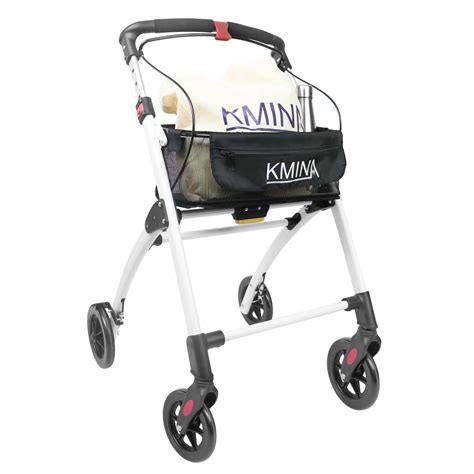 Kmina Pro Narrow Walkers For Small Spaces Rollator Seniors Folding Walker
