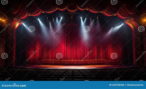 performance theater stage lights stock illustration illustration of