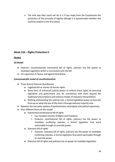 Exam Notes Laws1141 Principles Of Public Law Unsw Thinkswap