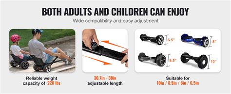 Vevor Hoverboard Seat Attachment Compatible With All 16 5cm20 3cm21 6cm25 4 Hoverboards Grips