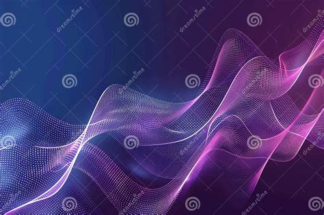 Abstract Glowing Waveforms In Purple And Blue Hues On A Dark Background