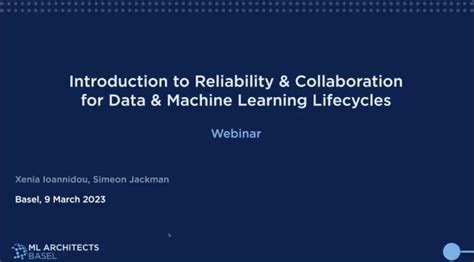Machine Learning Architects Basel On Linkedin Webinar Introducion To