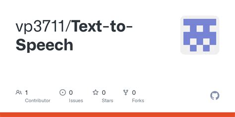 GitHub Vp Text To Speech