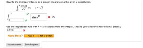 solved rewrite the improper integral as a proper integral