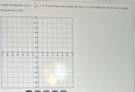 solved graph the function f x 31x 4 use the line tool to