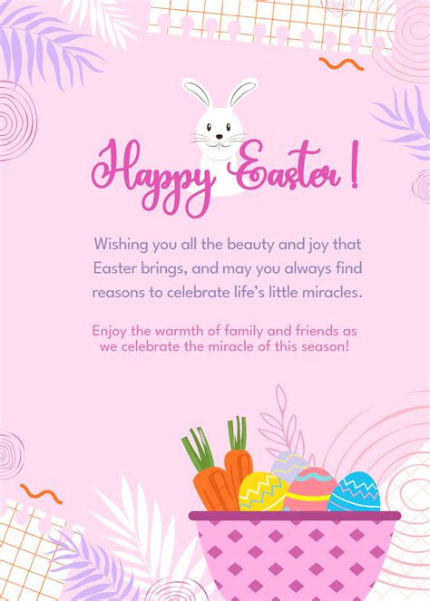 Free Easter Wishes 2025 Templates To Edit Online