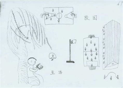 如何画初中的校园生活的简笔画 简笔画图片大全 普车都