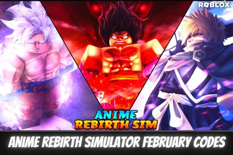 Roblox Anime Rebirth Simulator Codes February 2023