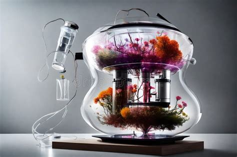 Cute Little Plants In Colorful Glass Flasks Against A Solid White