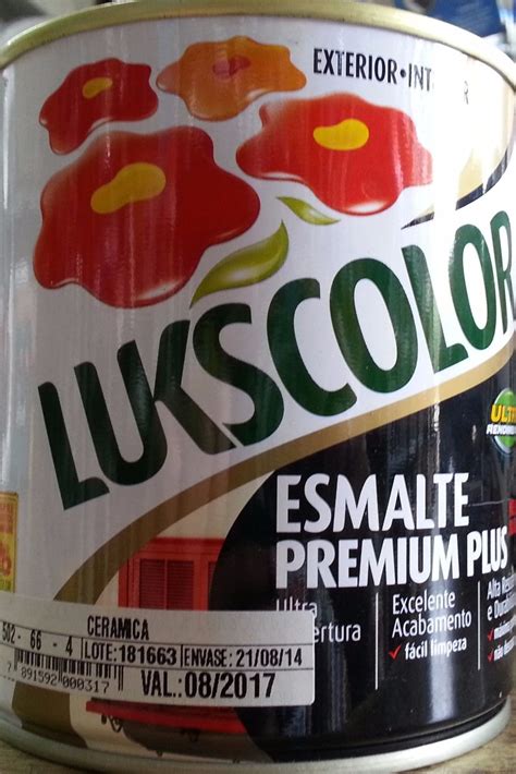 Tinta Esmalte Premium Plus Brilho Cerâmica 1 4 Lukscolor R 21 14 em