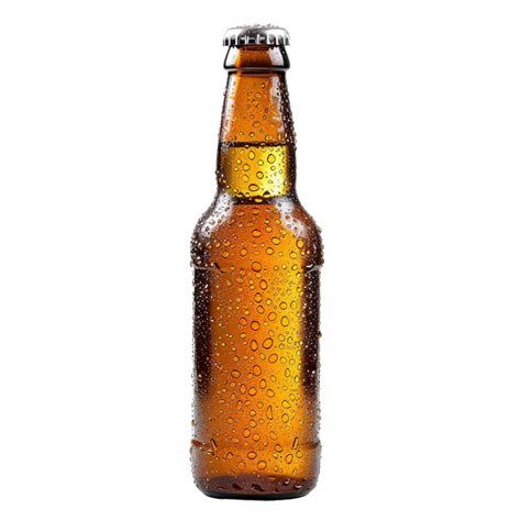 A Single Brown Glass Beer Bottle With Condensation 47831604 Png
