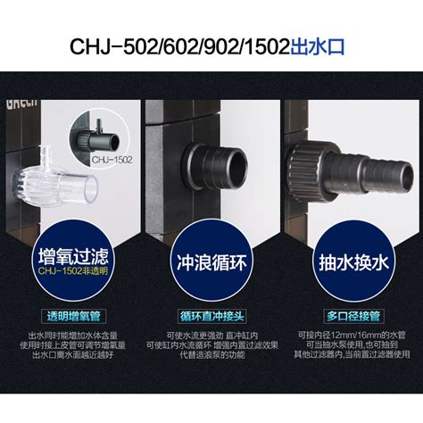 森森格池三合一鱼缸过滤器潜水泵水族箱超静音小型增氧泵CHJ系列 虎窝淘