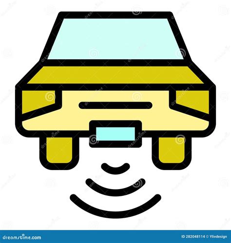 Autonomous Auto Icon Vector Flat Stock Vector Illustration Of Safety
