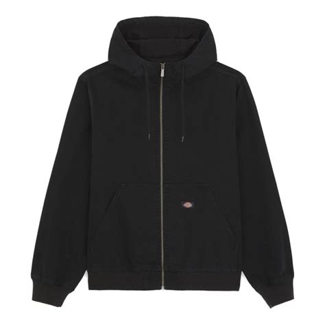 Buy The Dickies Duck Canvas Hooded Unlined Jacket In Black