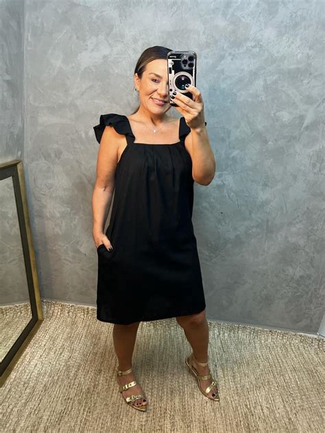 VESTIDO CURTO EM LINHO Marikitta Roupas