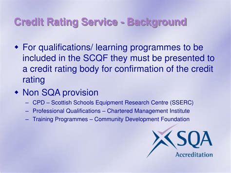Ppt Sqa Accreditation And The Scottish Credit And Qualifications