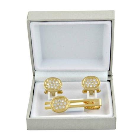 Buy Sandha Golden Cufflink And Tiepin Set For Men Online At Best Prices In India JioMart