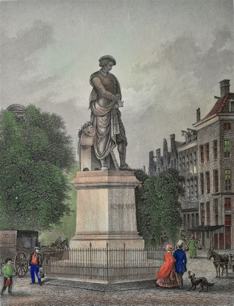 REMBRANDTPLEIN Standbeeld Rembrandt Terwen 1858 Antieke