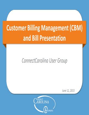 Fillable Online Ccinfo Unc Customer Billing Management CBM Fax Email