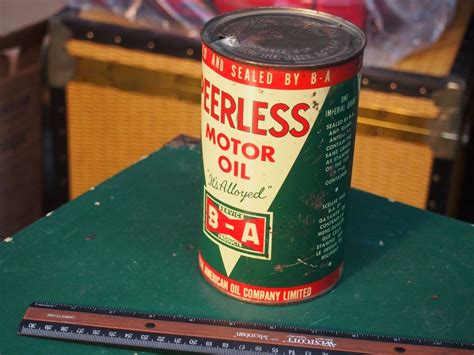 Ba Peerless Motor Oil Tin Quart Empty Bodnarus Auctioneering