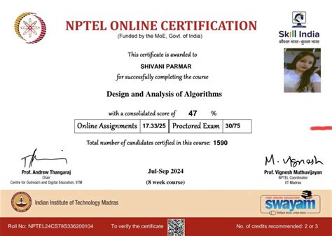 Shivani Parmar On Linkedin Nptel Algorithms Designandanalysis