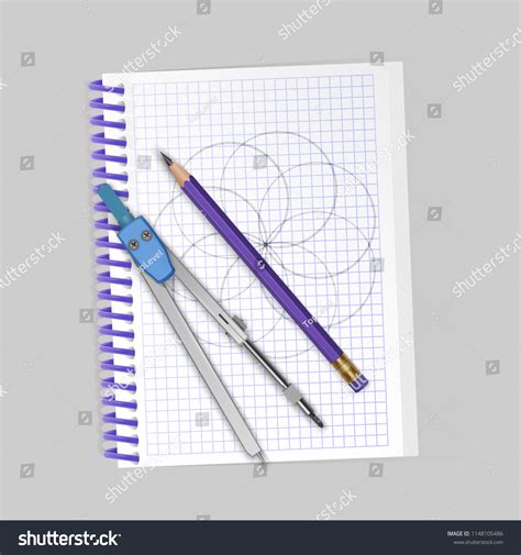 Drawing Tool Kit Compass Pencil On Stock Vector Royalty Free