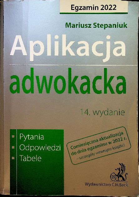 Mariusz Stepaniuk Aplikacja adwokacka 13613875834 Książka Allegro