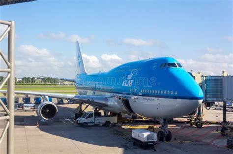 Amsterdam Netherlands Klm Royal Dutch Airlines Boeing 747 At Schipol