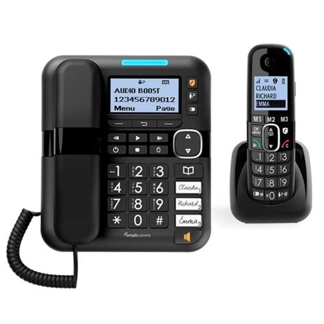 Amplicomms Bigtel 1580 Loud Hearing Aid Compatible Cordless Landline