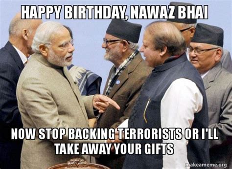 9 Hilarious Memes When Modi Dropped In To Wish Nawaz Sharif On His