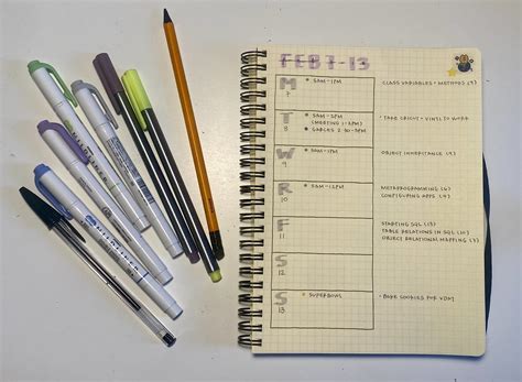 My Basic Weekly Layout Tasksprojectsnotes On The Left Timed Eventstasksappointments On