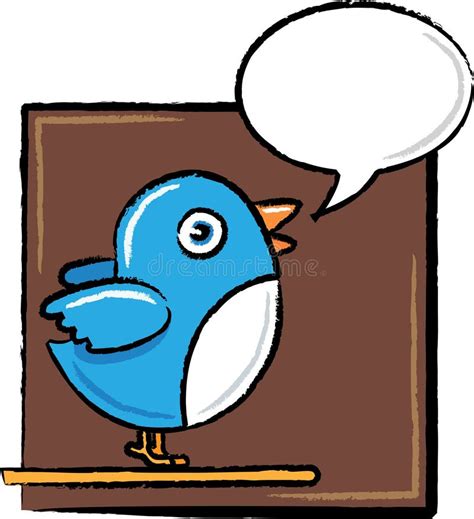 Twitter Bird In Sketch Stock Vector Illustration Of Announcement